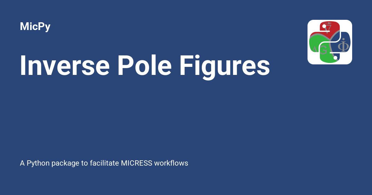 Inverse Pole Figures - MicPy